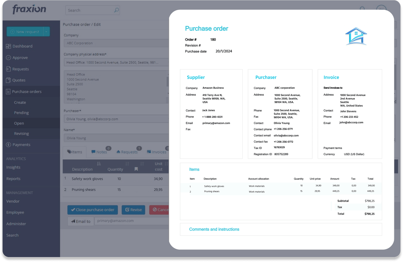 Fraxion Solutions | Powerful Procurement Software